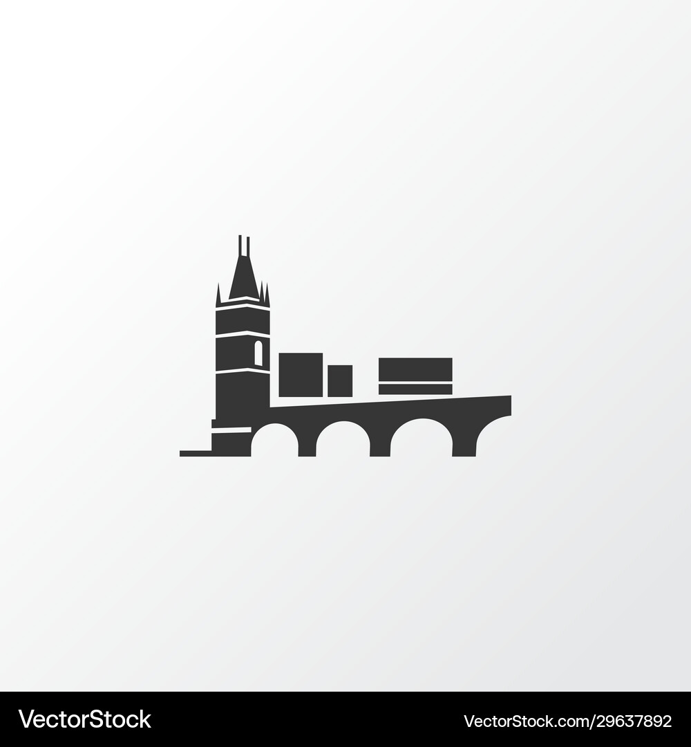 Charles bridge icon symbol premium quality Vector Image