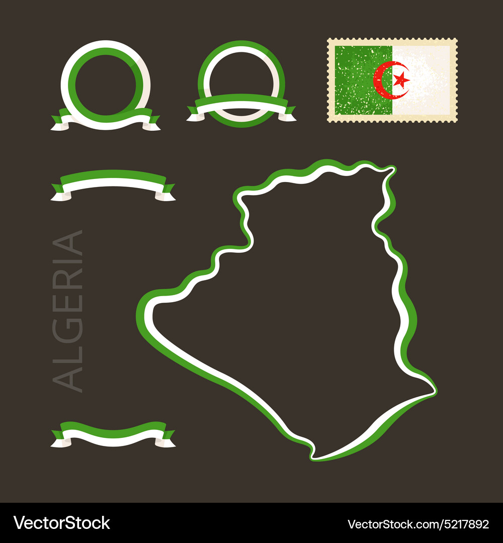 Colors of algeria Royalty Free Vector Image - VectorStock