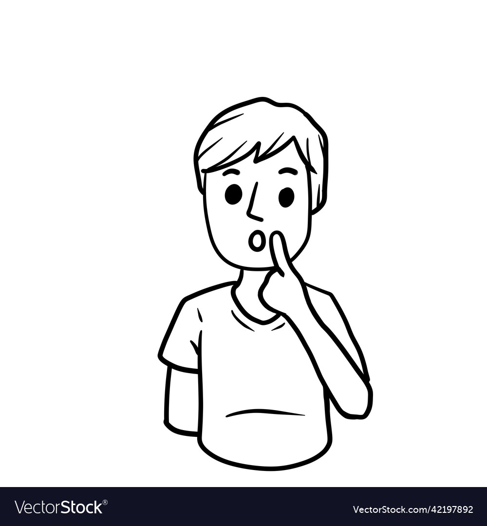 Confused man emotions of hesitation Royalty Free Vector Confused man emotions of hesitation Royalty Free Vector