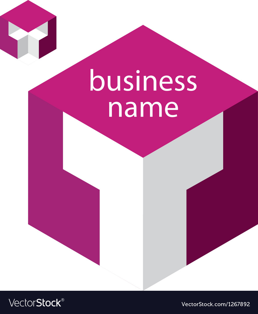 Cube mark Royalty Free Vector Image - VectorStock