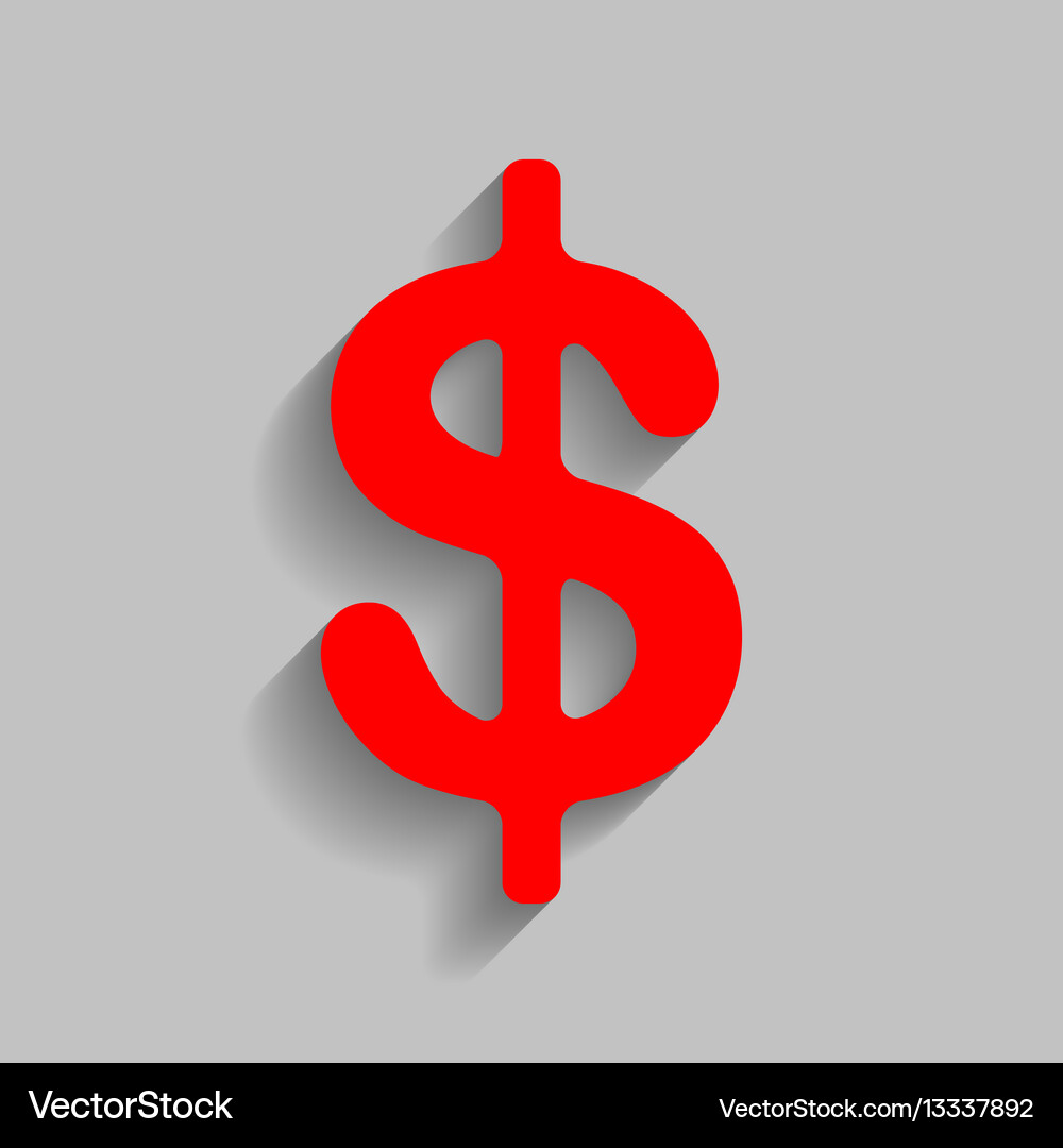 Dollars sign usd currency symbol Royalty Free Vector Image