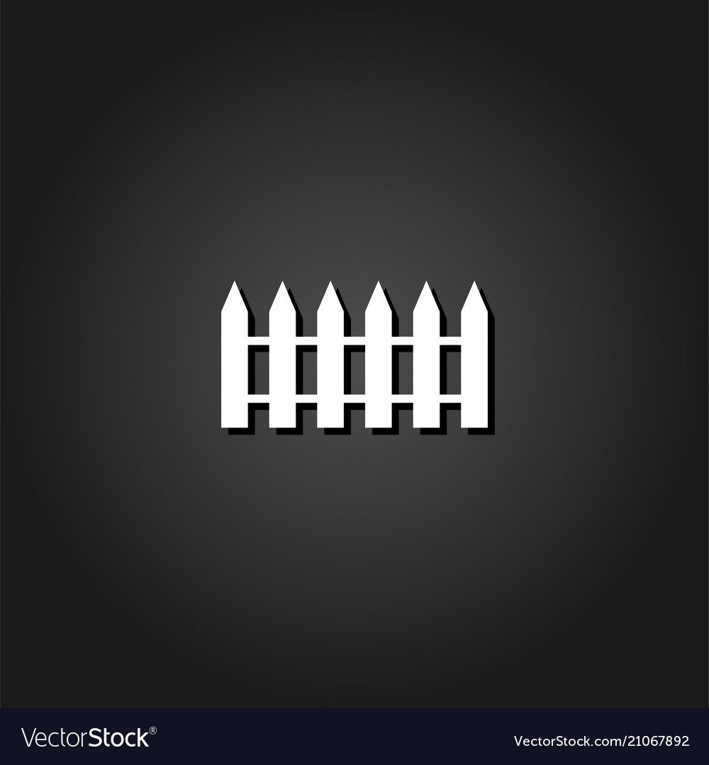 Fence icon flat Royalty Free Vector Image - VectorStock