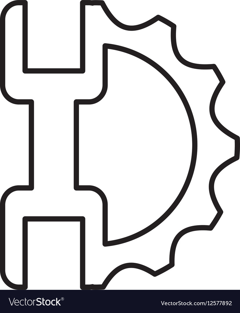 Gears machine isolated icon Royalty Free Vector Image