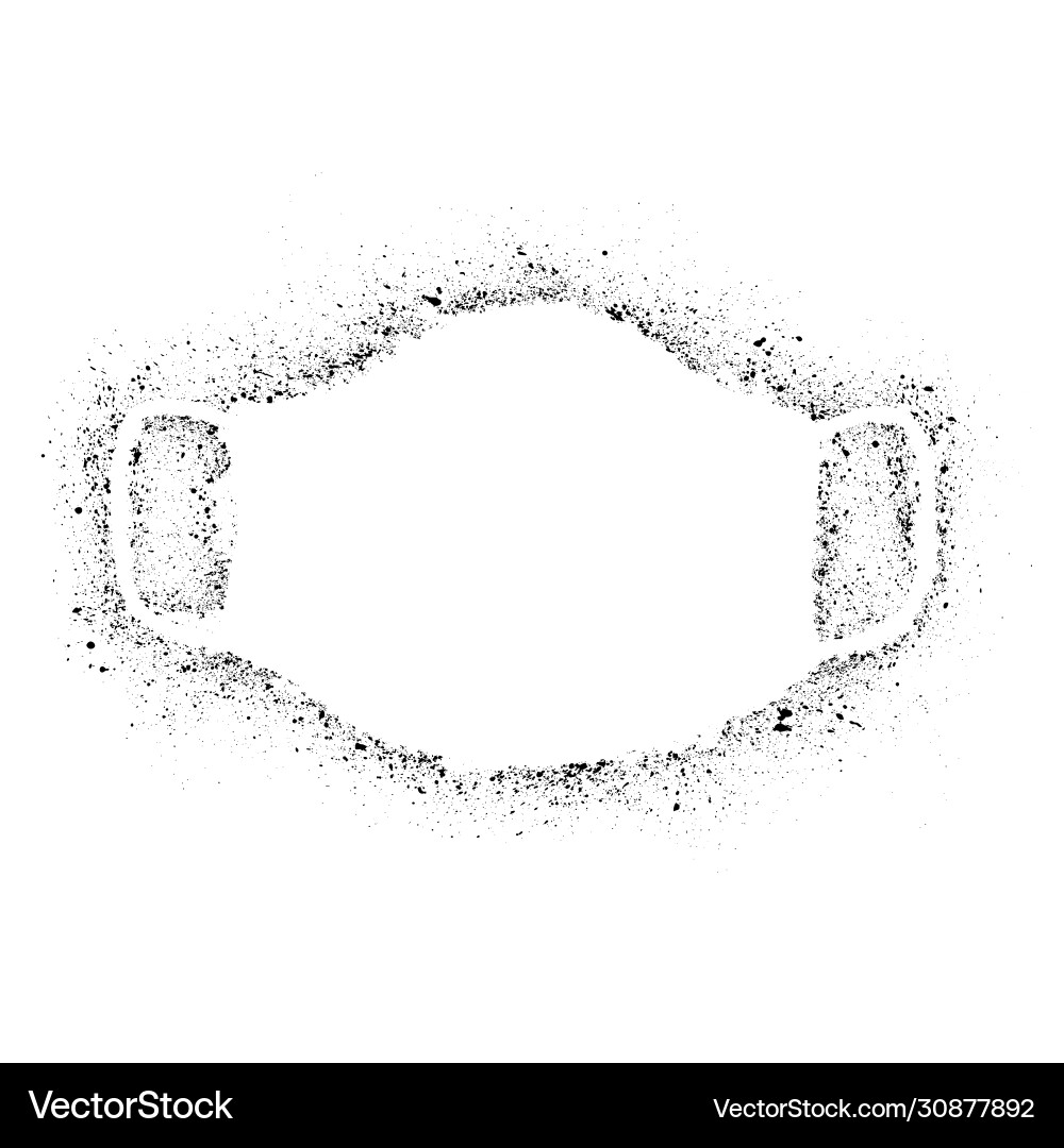 Grunge black safety breathing mask Royalty Free Vector Image