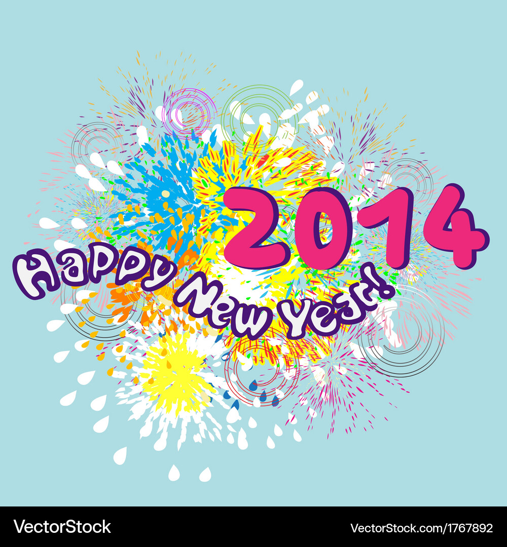 Happy new year 2014 Royalty Free Vector Image - VectorStock