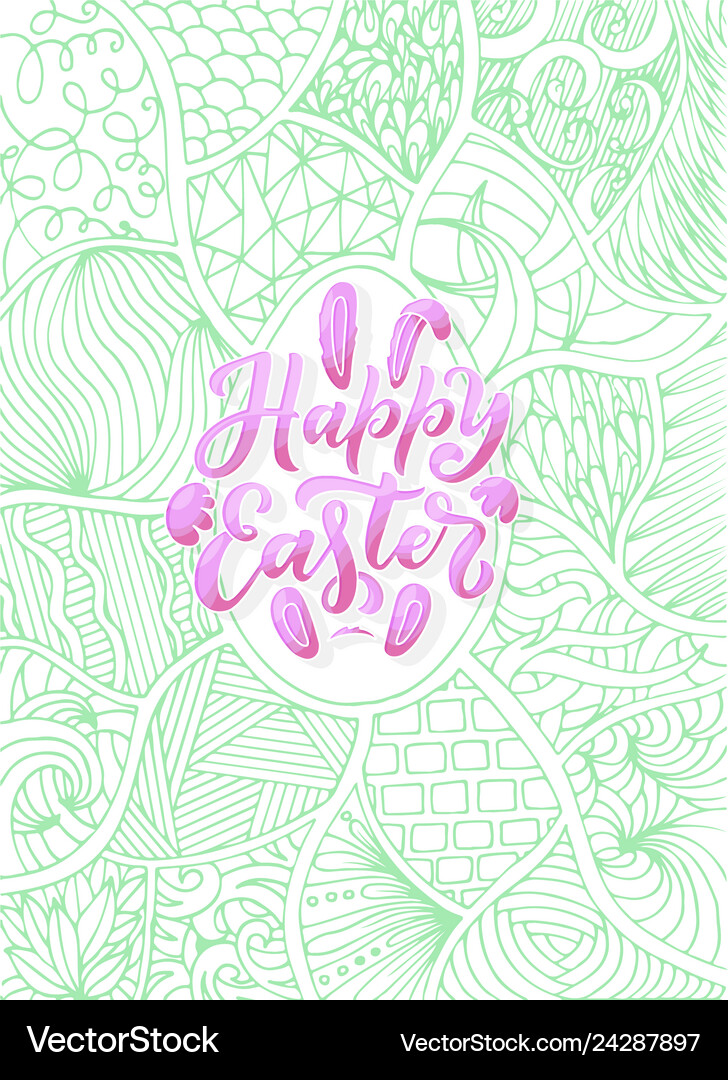 Calligraphy lettering for flyer design - happy Vector Image