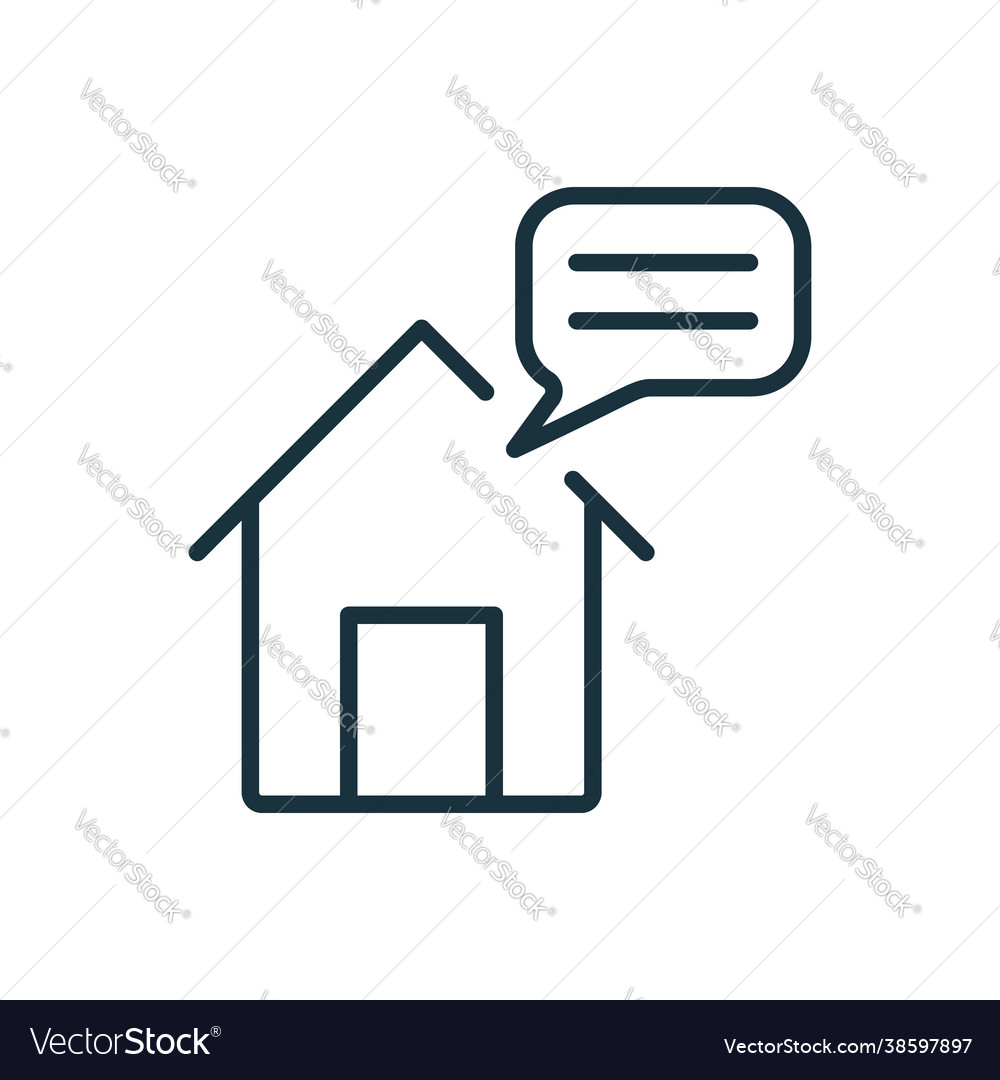 House location linear icon home address line Vector Image House location linear icon home address line Vector Image