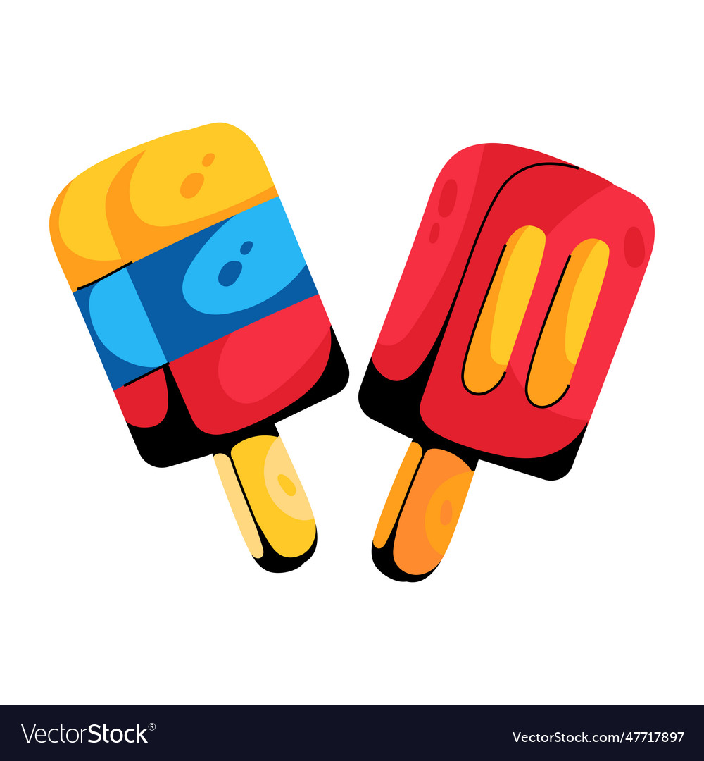 Ice popsicles Royalty Free Vector Image - VectorStock