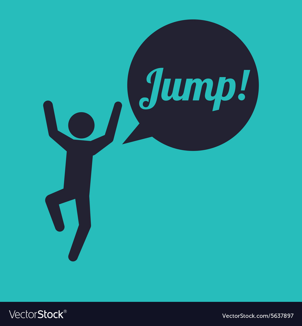 Jumping design Royalty Free Vector Image - VectorStock