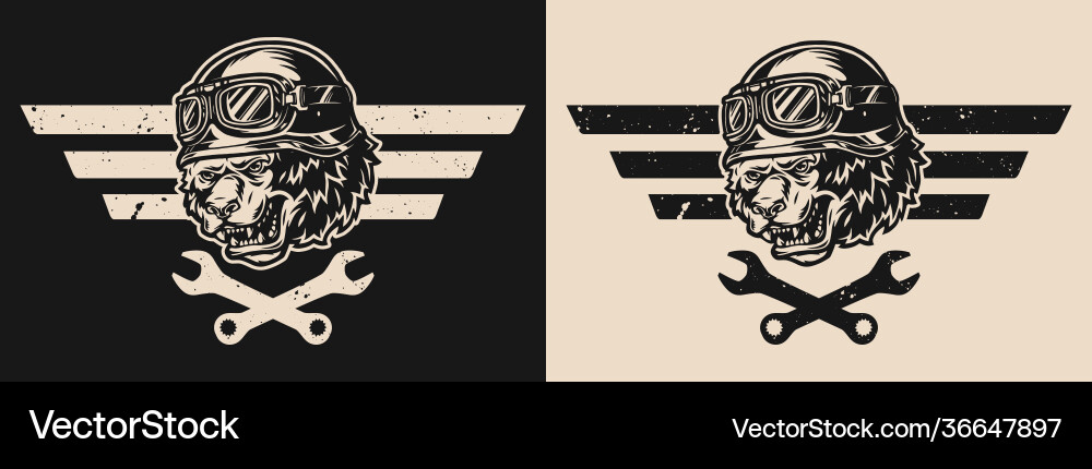 Motorcycle repair service logo Royalty Free Vector Image