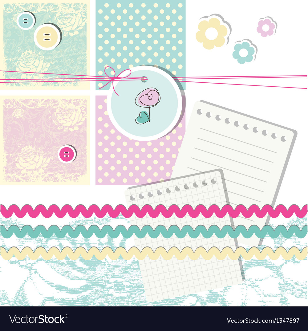 Scrapbook design elements Royalty Free Vector Image