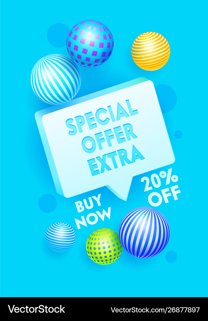 Special extra offer banner printable promo Vector Image