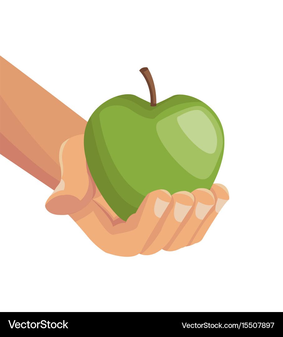 White background with colorful hands holding Vector Image