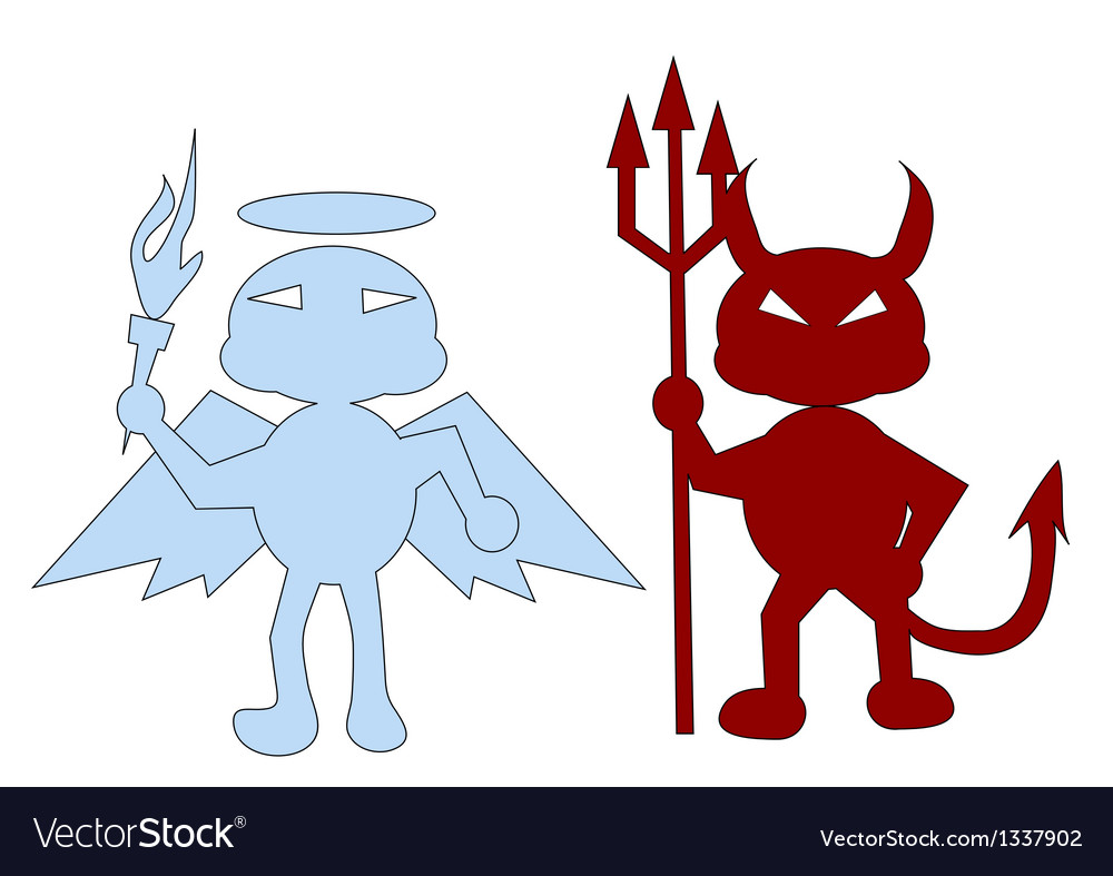Angel and devil Royalty Free Vector Image - VectorStock
