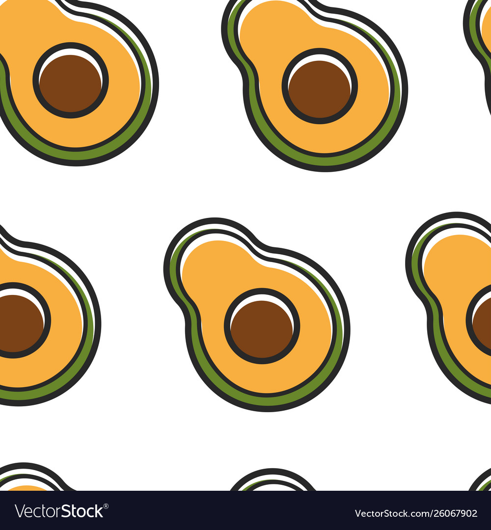 Avocado fruit harvest mexican symbol seamless Vector Image