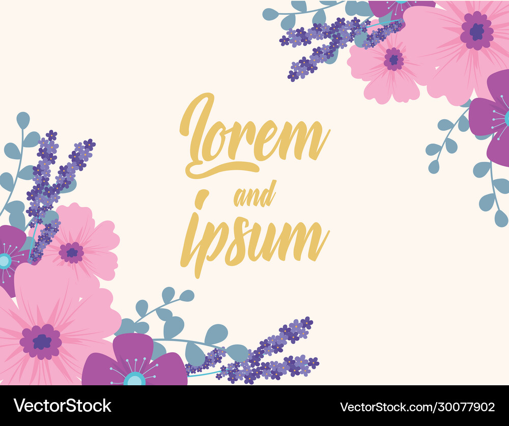 Flowers wedding floral decoration Royalty Free Vector Image