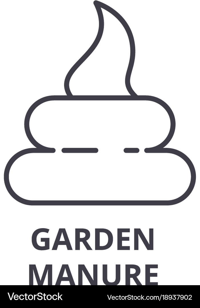 Garden manure line icon outline sign linear Vector Image
