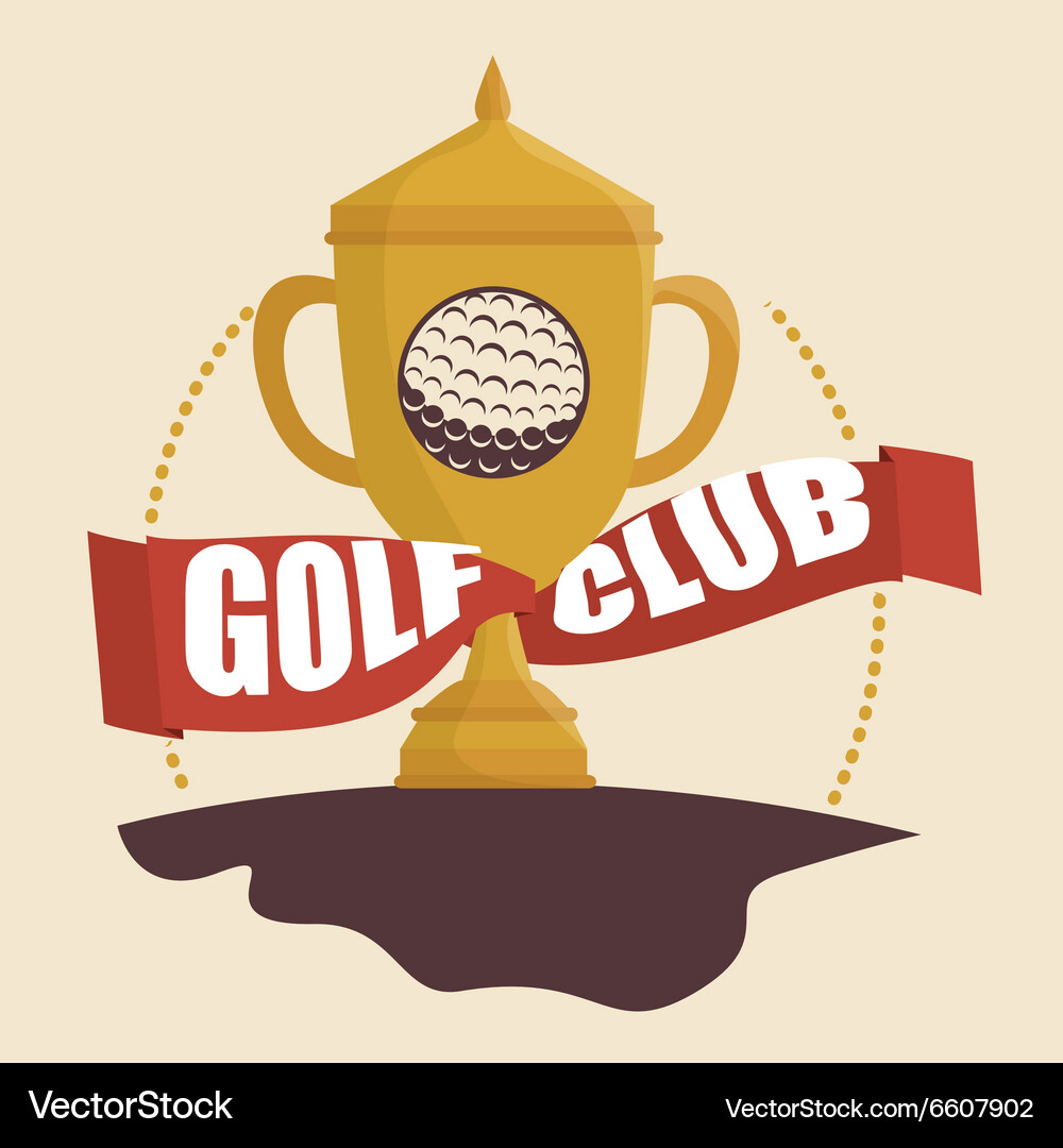 Golf club sport game graphic Royalty Free Vector Image