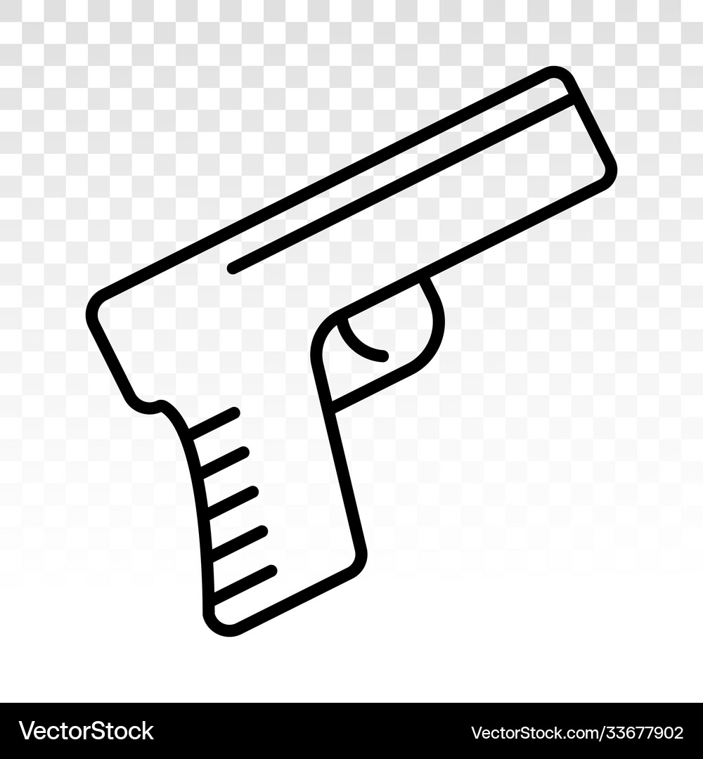 Handheld revolver gun pistol flat icon Royalty Free Vector