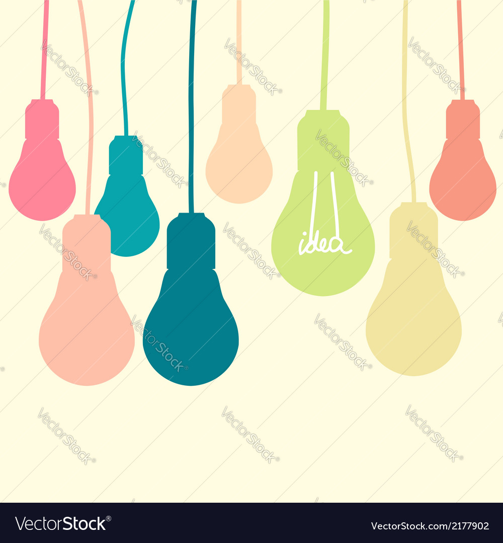 Light bulb idea Royalty Free Vector Image - VectorStock