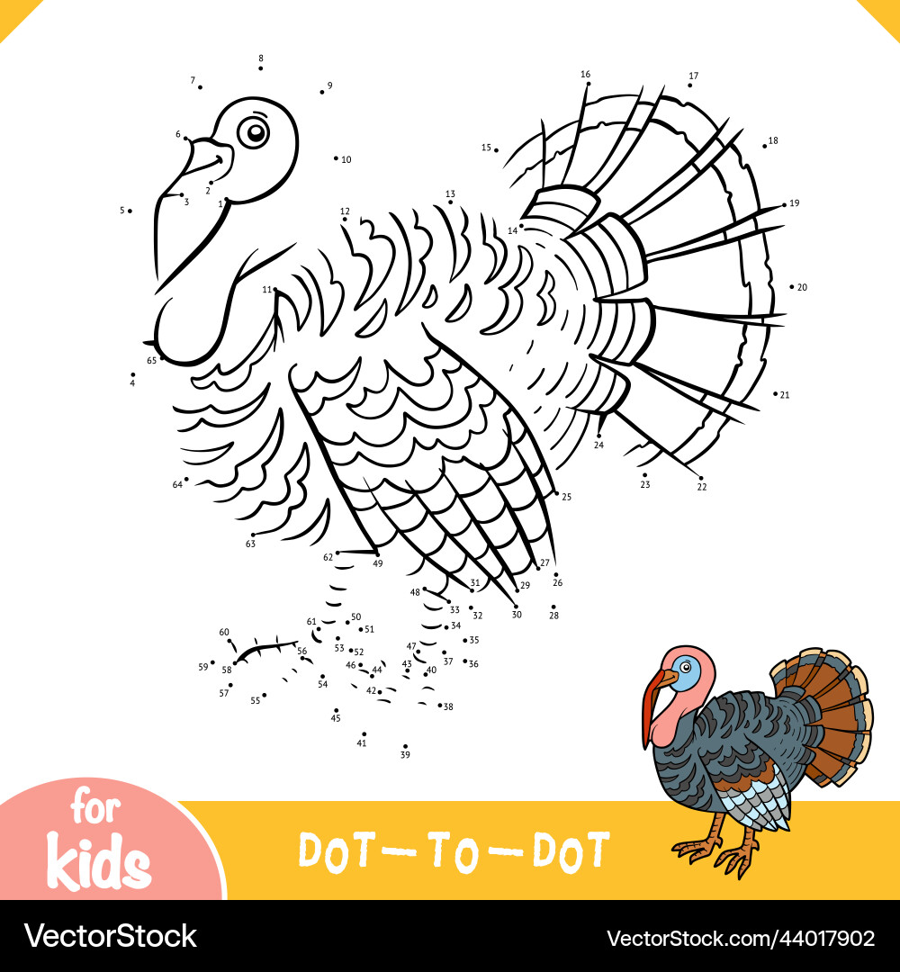 Numbers game education game for children turkey Vector Image