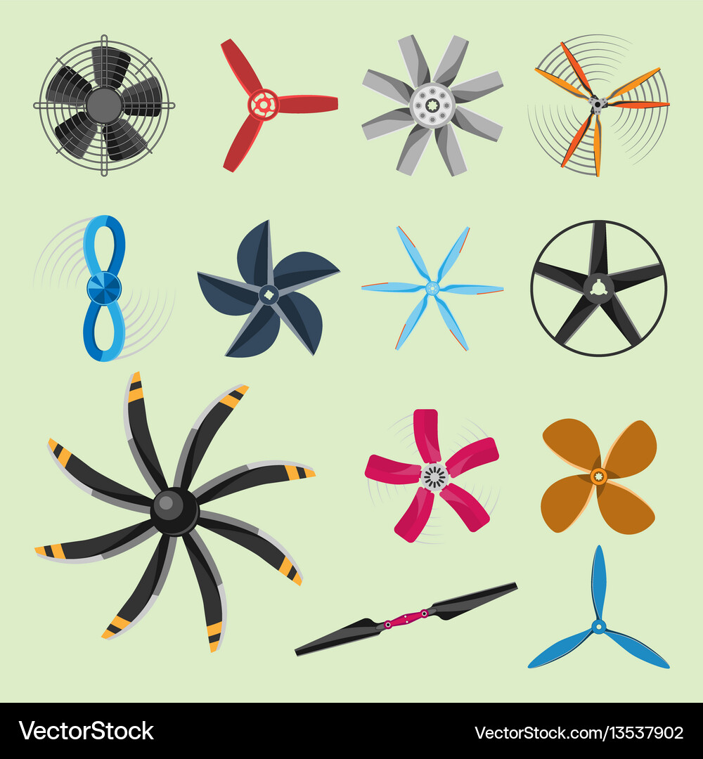 Propeller fan Royalty Free Vector Image - VectorStock