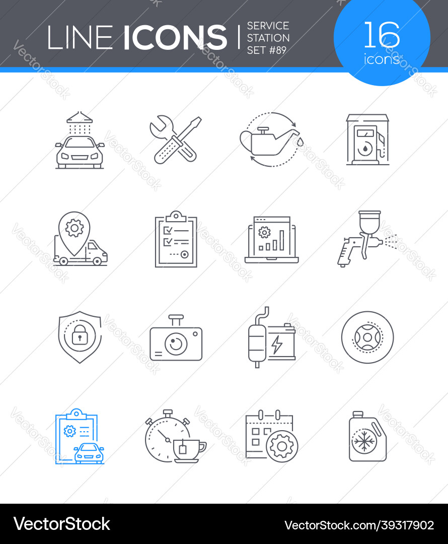 Service station - modern line design style icon Vector Image
