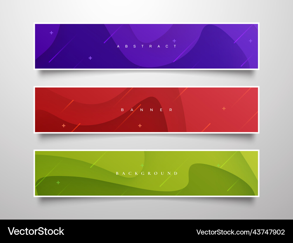 Set of abstract banner design template Royalty Free Vector