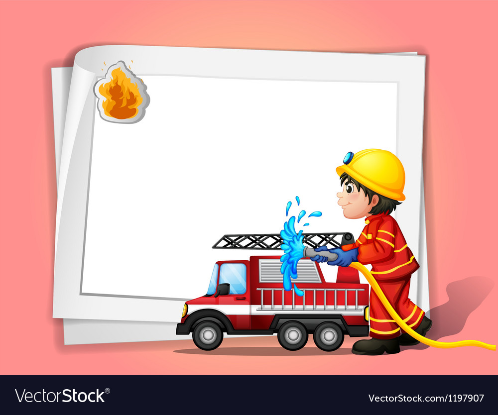 A fireman Royalty Free Vector Image - VectorStock