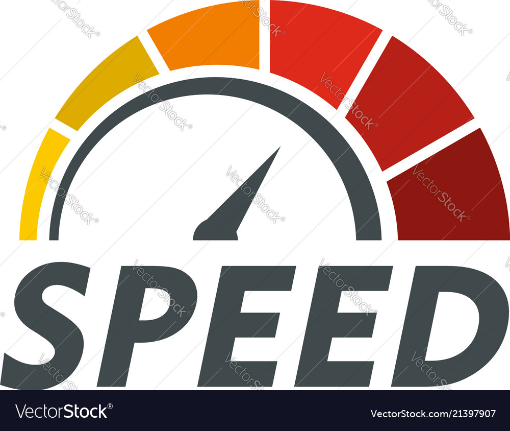 Abstract speedometer logo flat style Royalty Free Vector Abstract speedometer logo flat style Royalty Free Vector