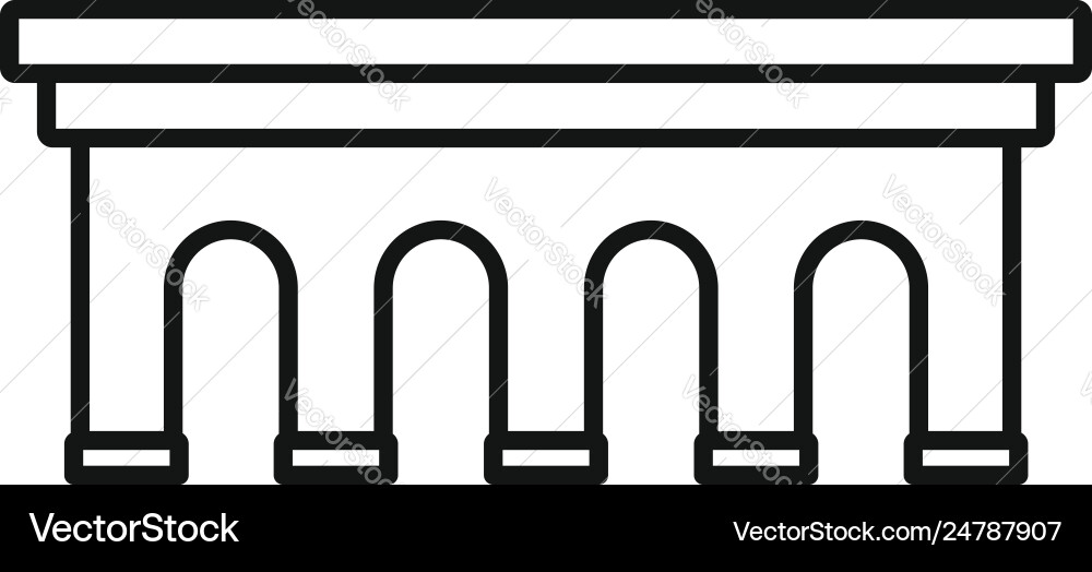 Beton bridge icon outline style Royalty Free Vector Image
