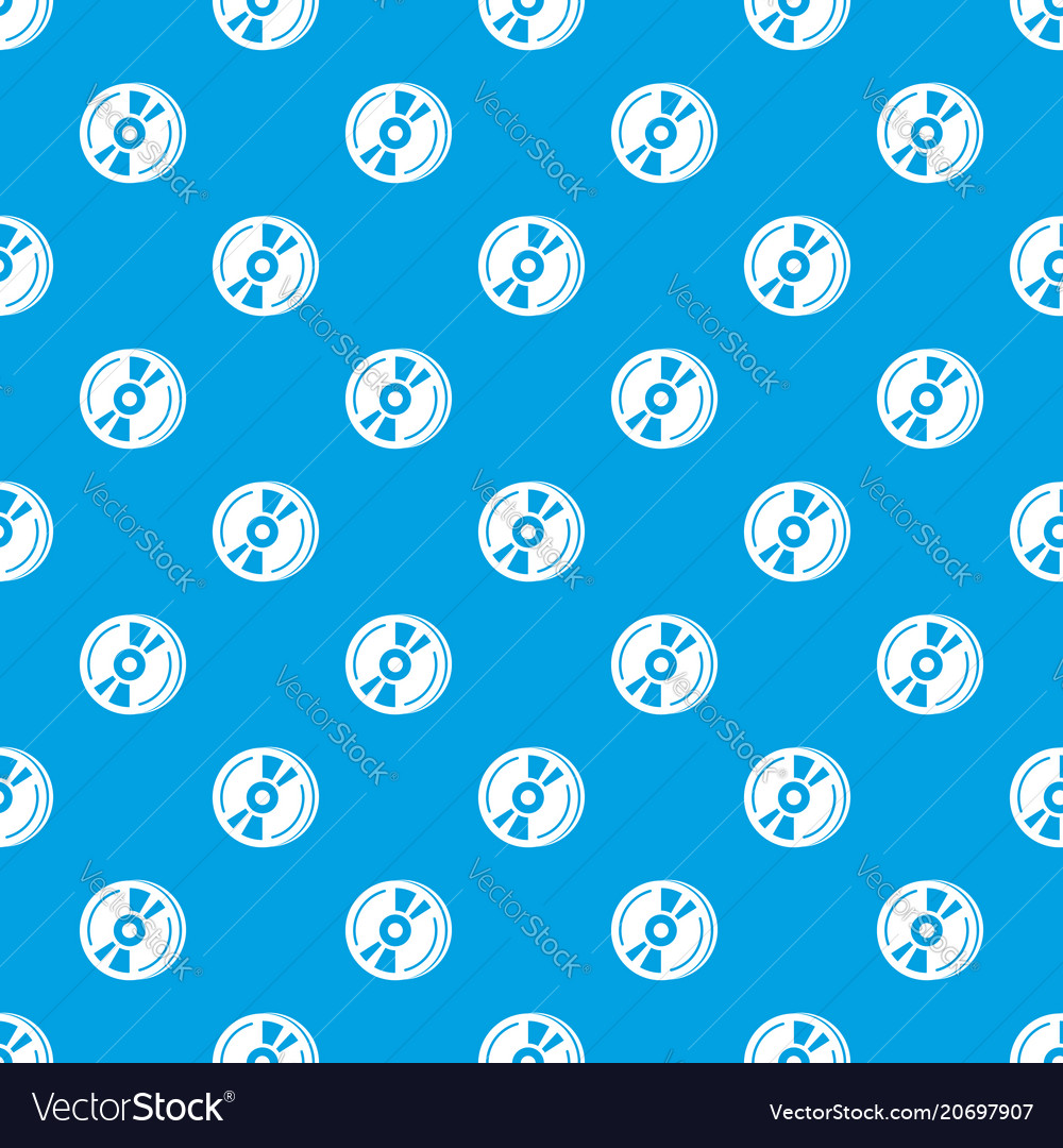 Cd pattern seamless blue Royalty Free Vector Image
