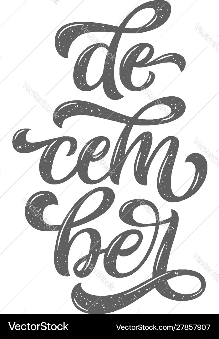 December lettering typography inspirational quote Vector Image