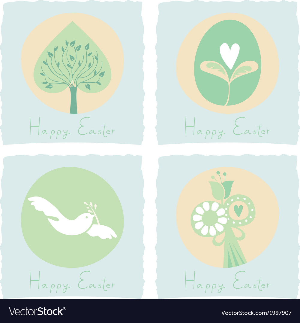 Easter Set Royalty Free Vector Image - VectorStock