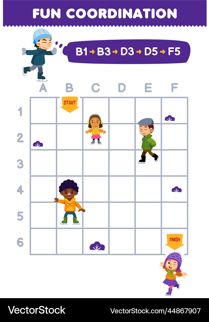 Education game for children draw the way Vector Image