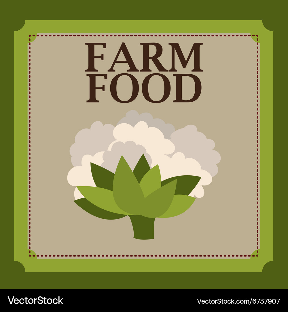 Farm fresh food design Royalty Free Vector Image