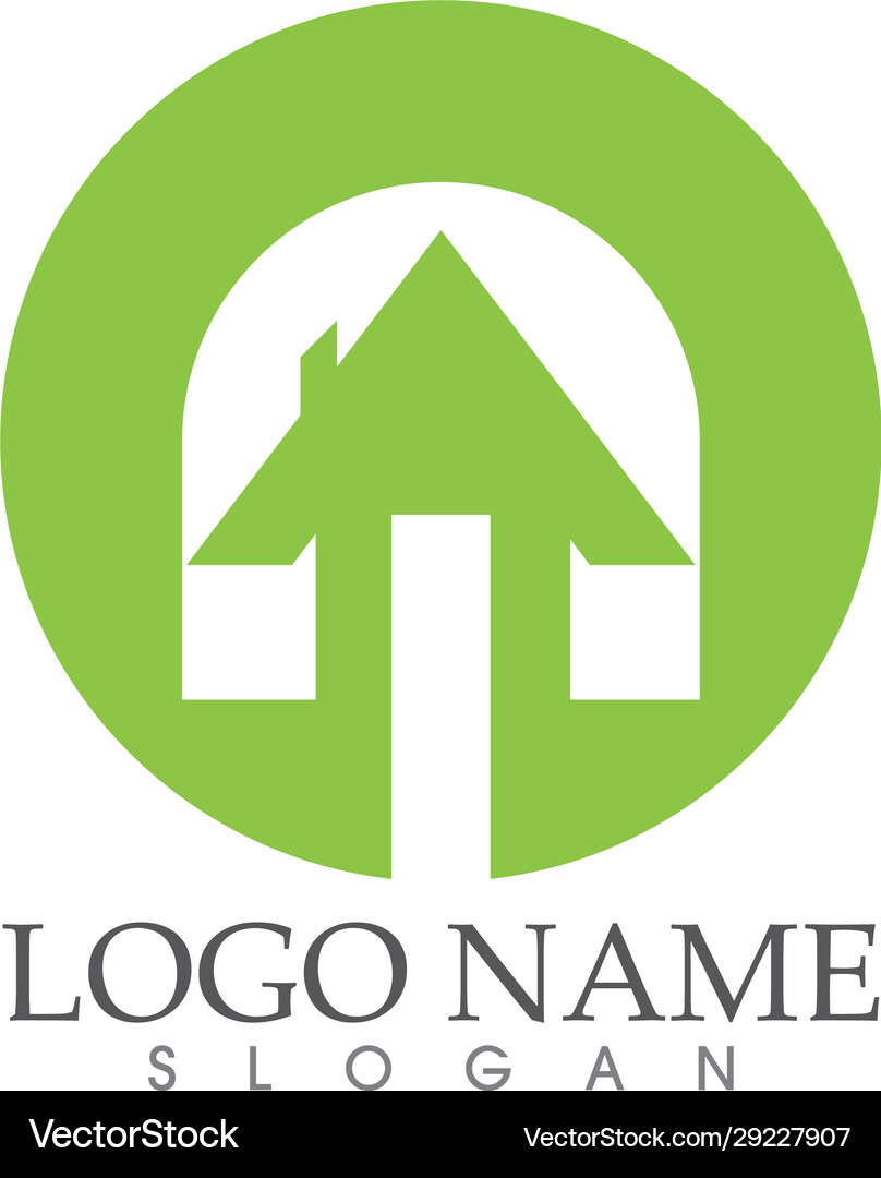 Home and house property construction logo Vector Image