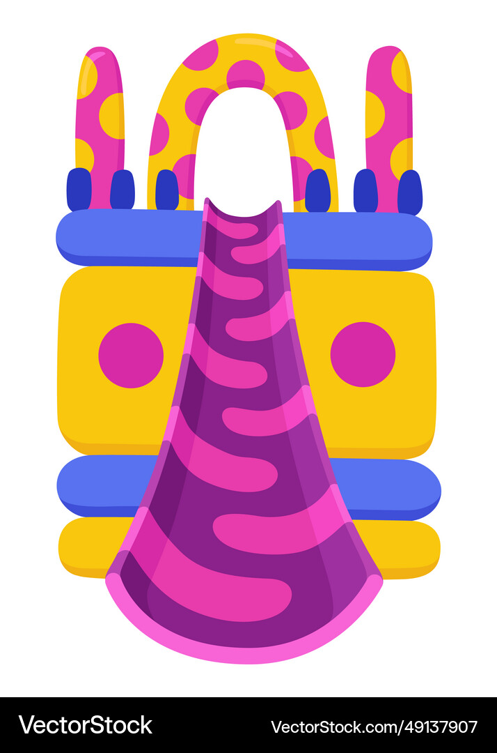 Inflatable bouncy slide icon bright and fun Vector Image