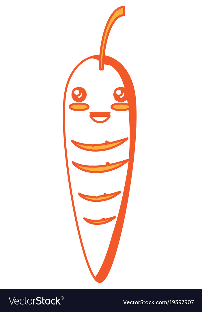 Kawaii carrot icon Royalty Free Vector Image - VectorStock
