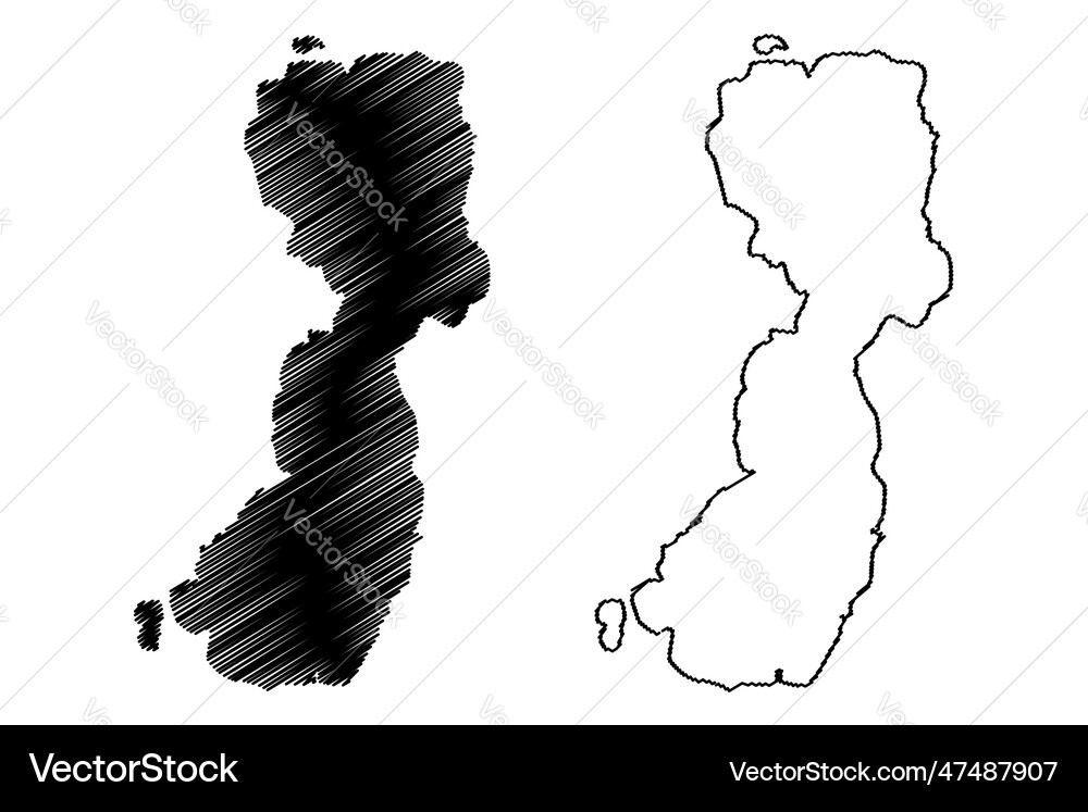 Lake banyoles kingdom of spain map scribble Vector Image
