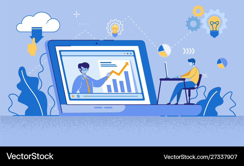 Personal coaching lesson for career enhancement Vector Image