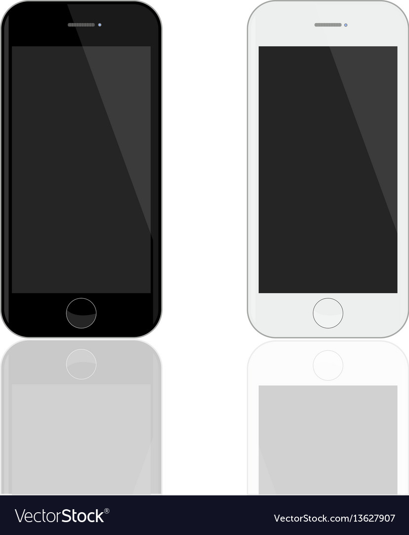 Realistic smartphones mockup Royalty Free Vector Image