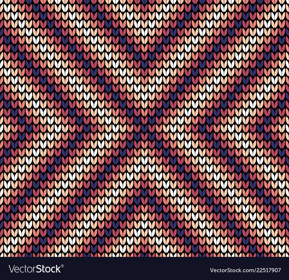 Seamless violet centre knitting pattern Royalty Free Vector