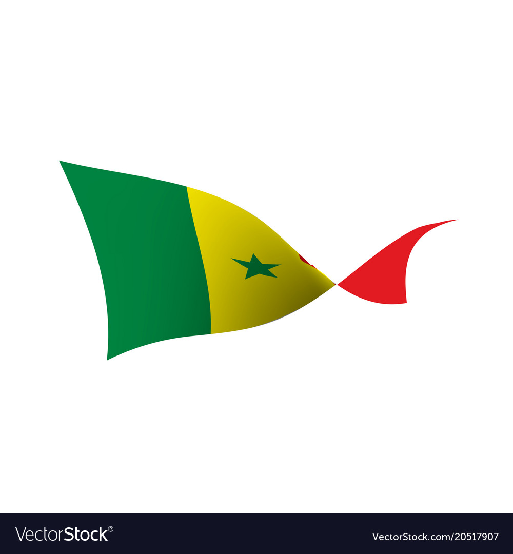 Senegal flag Royalty Free Vector Image - VectorStock