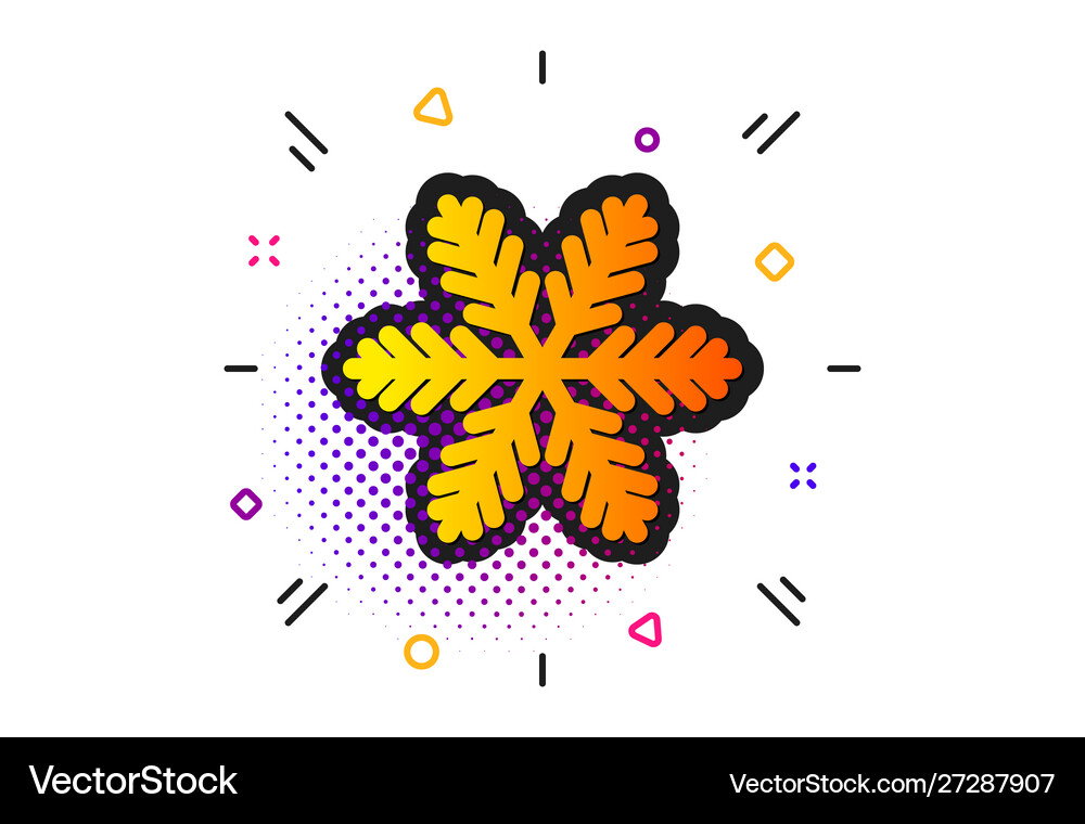 Snowflake icon christmas snow sign Royalty Free Vector Image