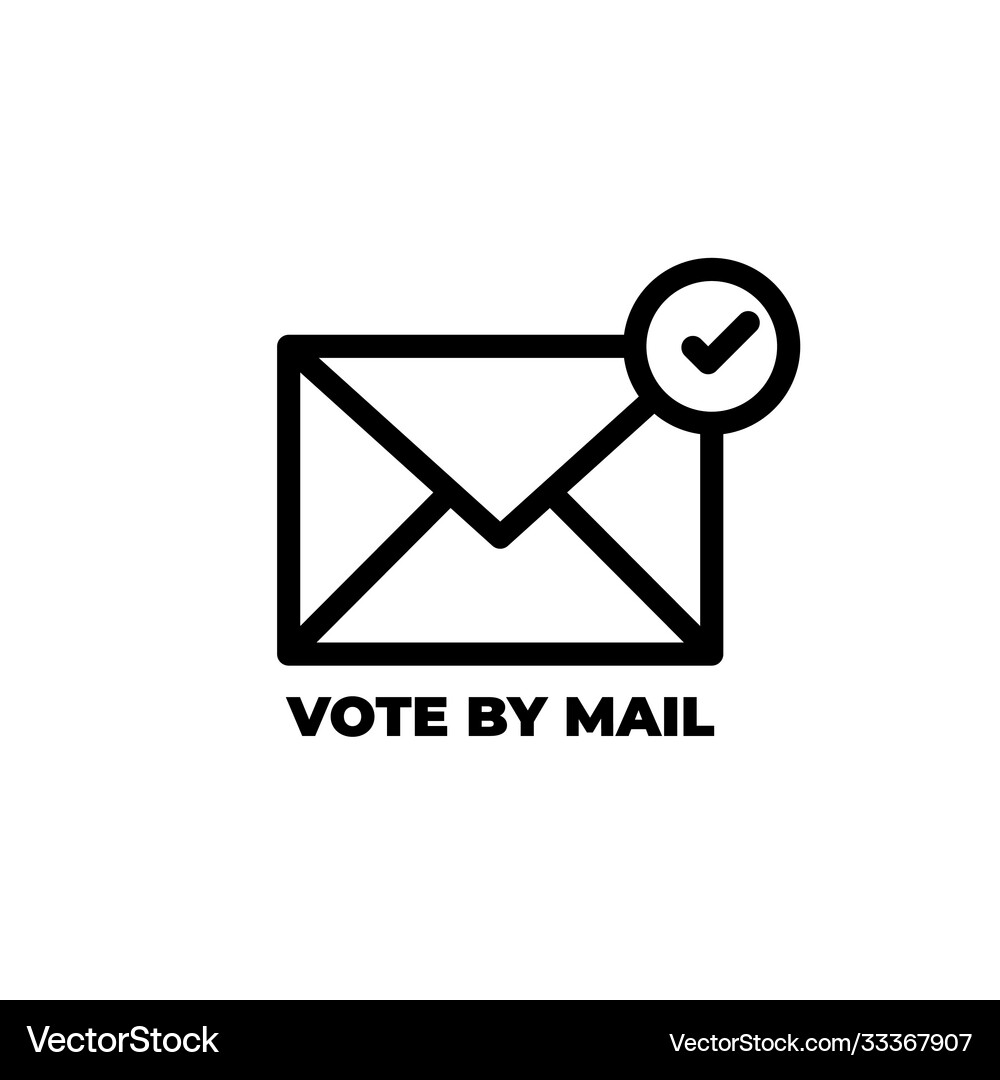 Vote mail stay safe concept 2020 united Royalty Free Vector