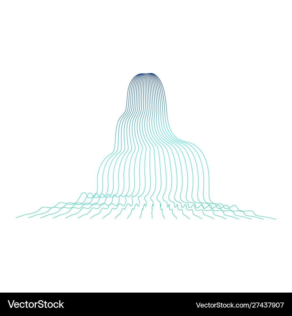 Waterfall cascade Royalty Free Vector Image - VectorStock
