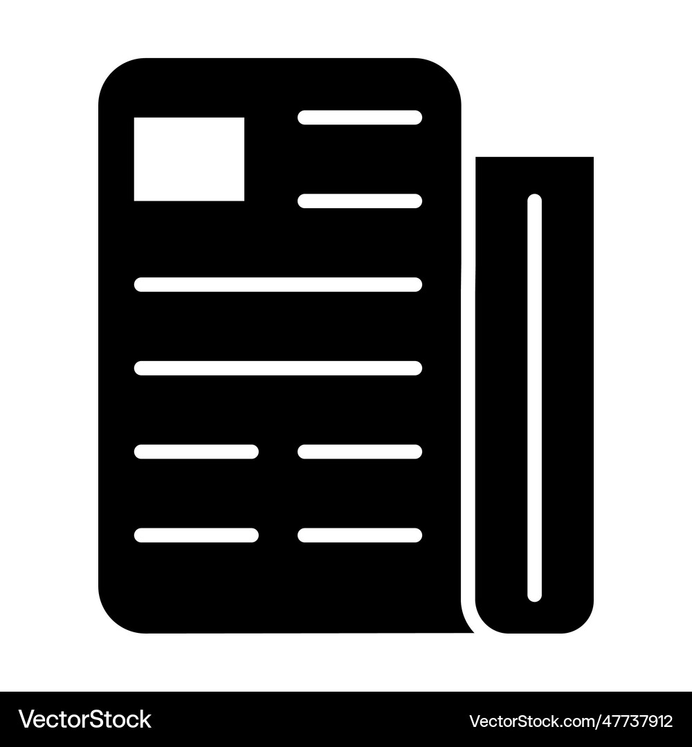 Article glyph icon for personal and commercial use
