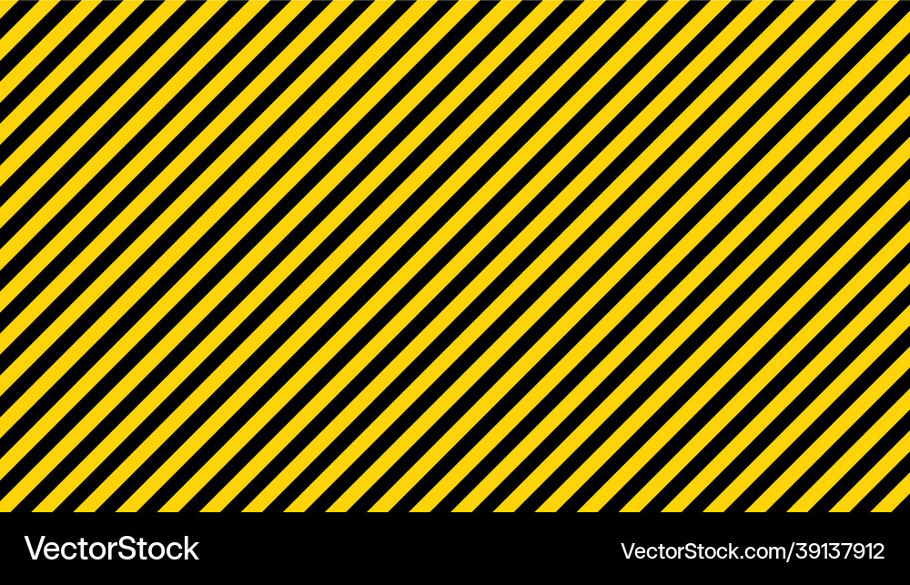 Black and yellow diagonal line striped blank Vector Image