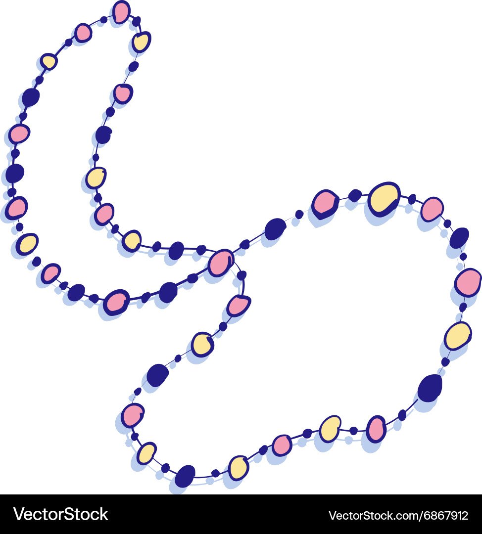 Colorful beads necklace icon Royalty Free Vector Image